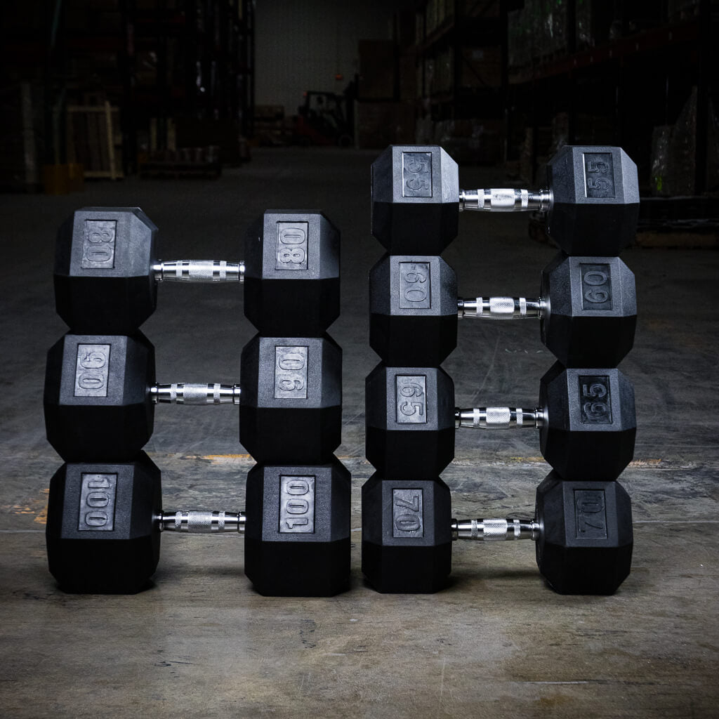 PRx Rubber Hex Dumbbells - PRx Performance